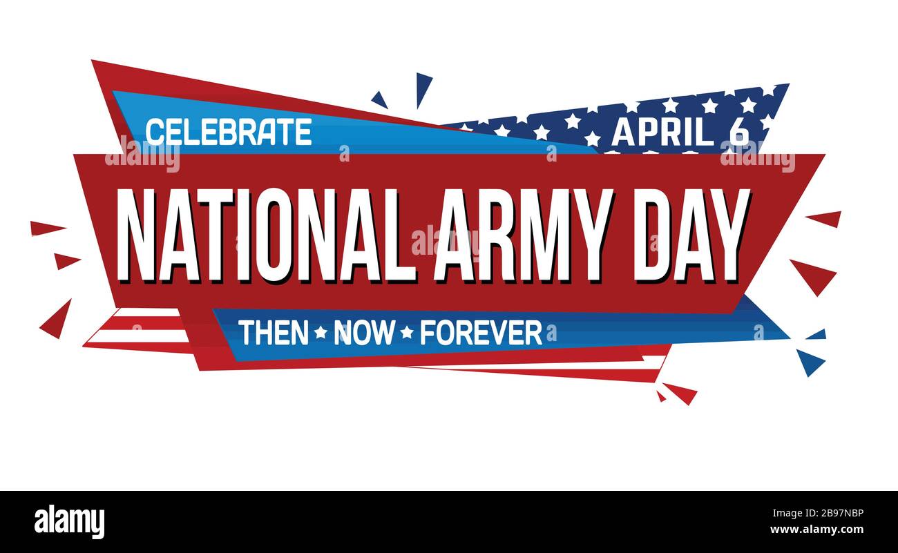 National army day banner design on white background, vector ...
