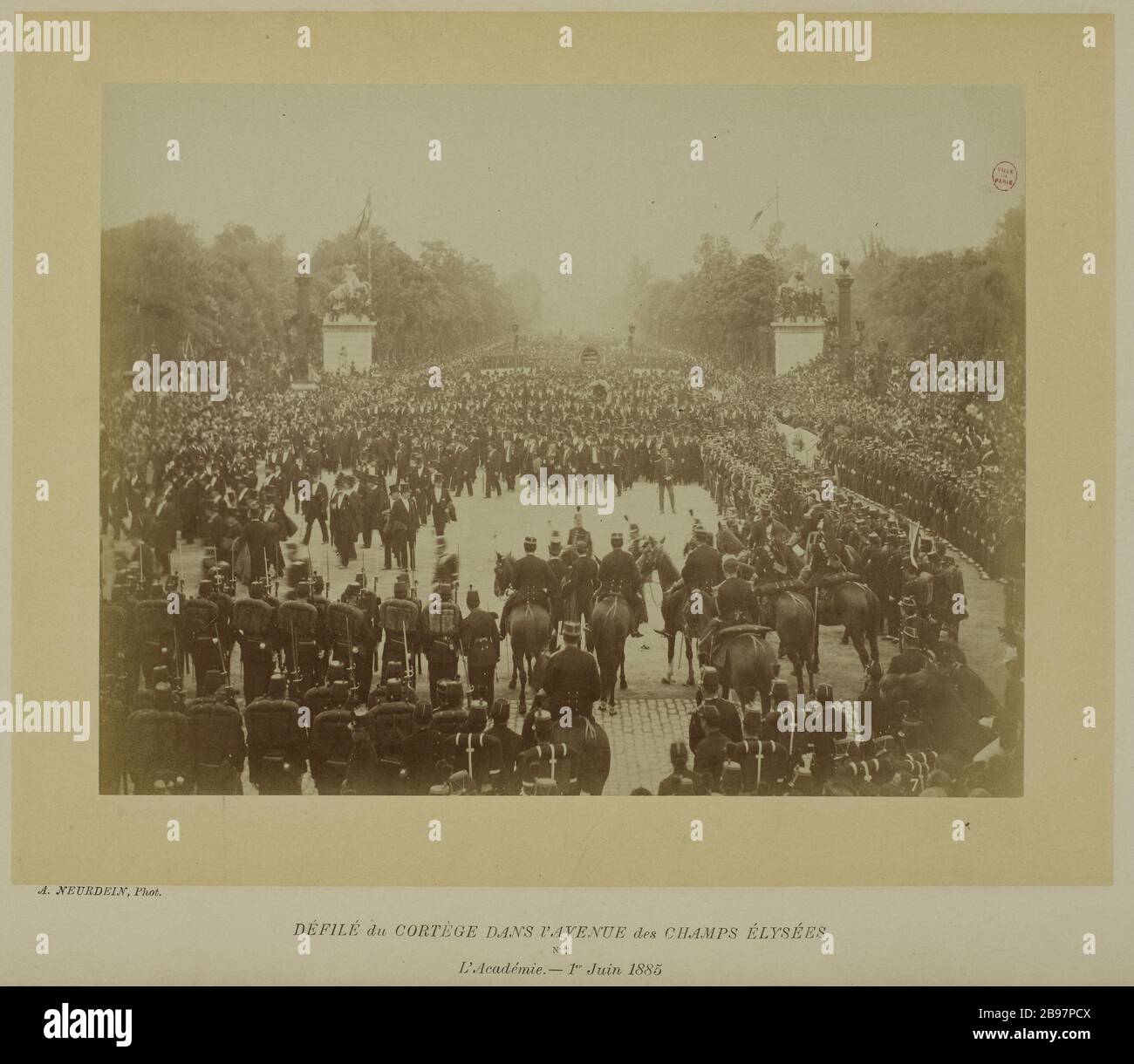 FUNERAL OF VICTOR HUGO, PART OF THE NATIONAL EVENT: ACADEMY SCROLLING ...