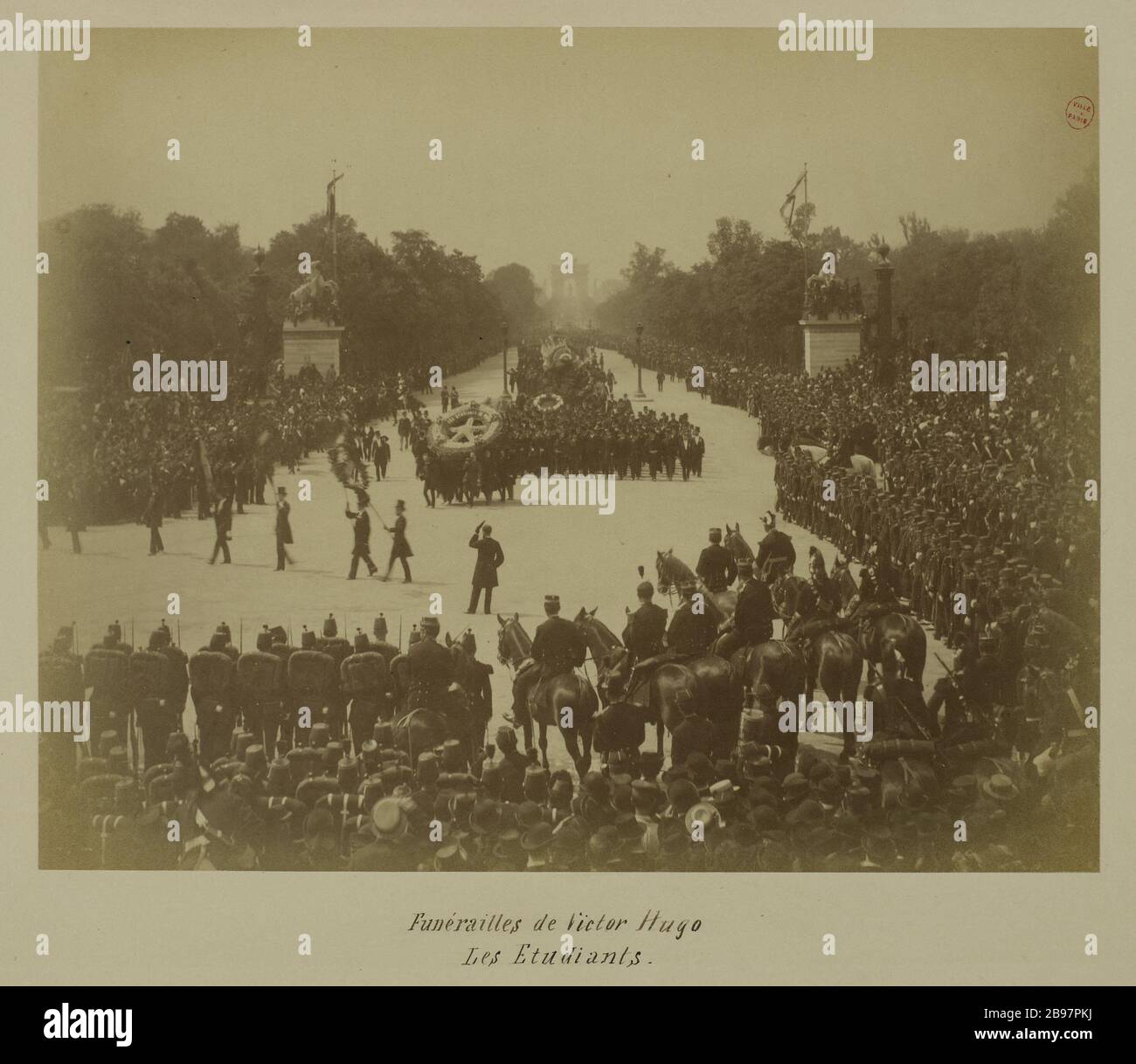 FUNERAL OF VICTOR HUGO, PART OF THE NATIONAL EVENT: THE TANK OF ...