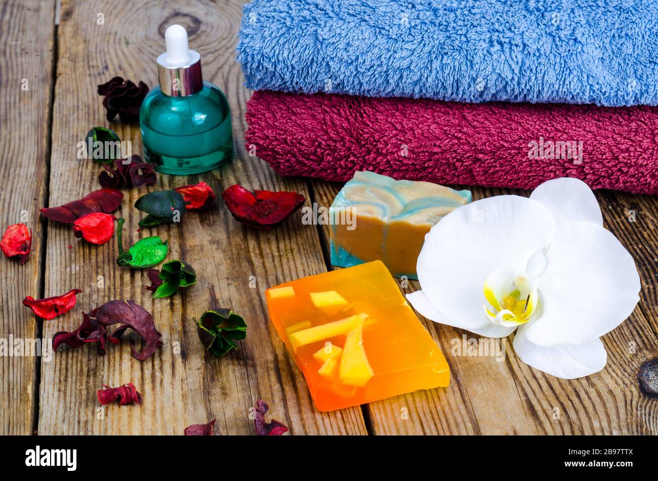 DIY handmade spa soap. Studio Photo Stock Photo - Alamy