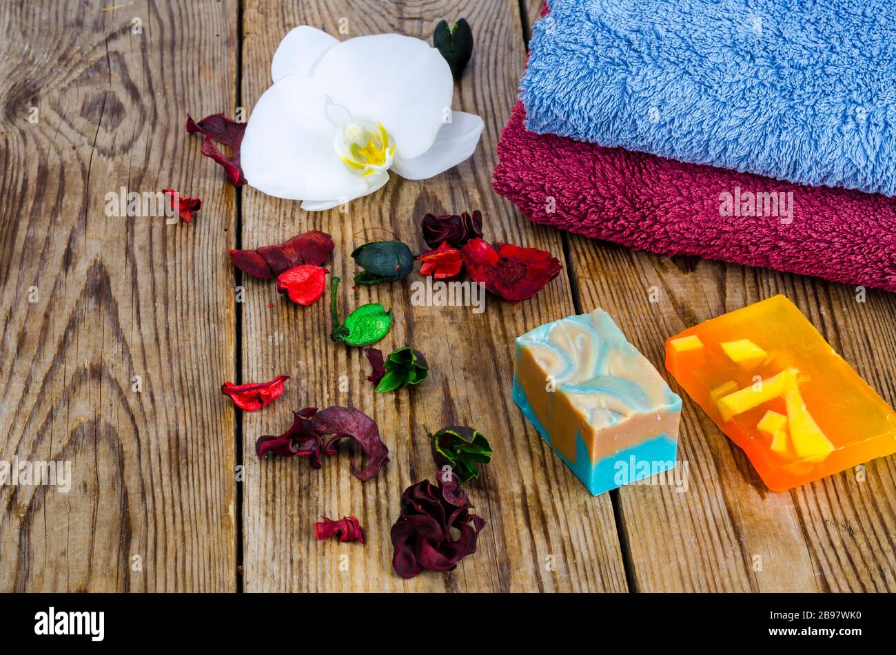 DIY handmade spa soap. Studio Photo Stock Photo - Alamy