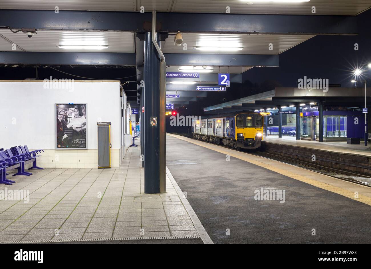 Northern Rail class 150 sprinter train at Blackburn railway station ...