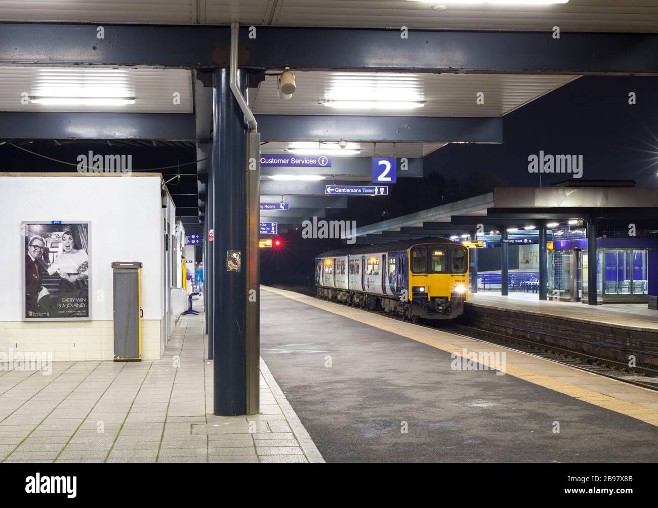 Northern Rail class 150 sprinter train at Blackburn railway station ...