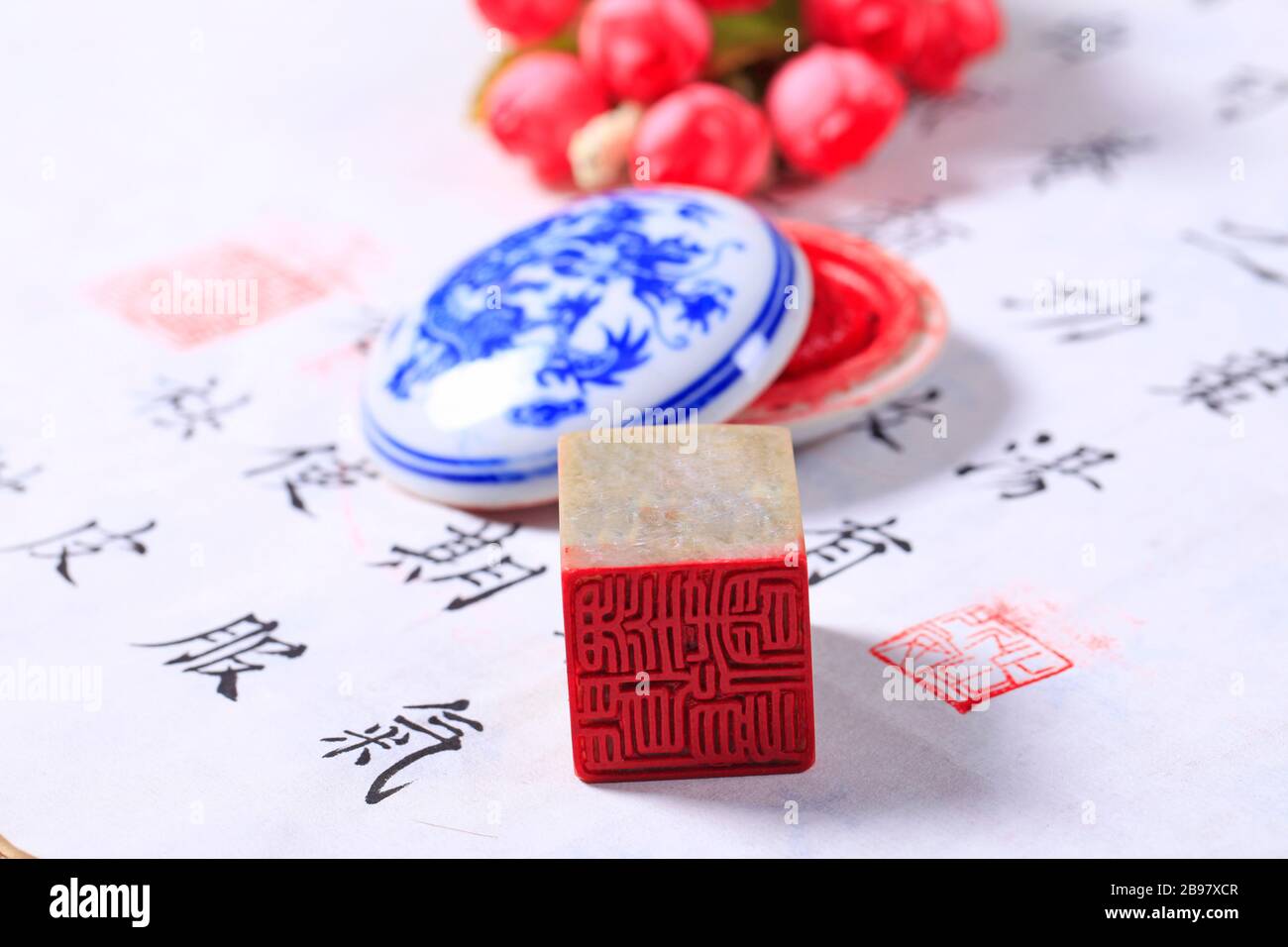 Chinese stone seal，China's traditional arts and crafts Stock Photo - Alamy