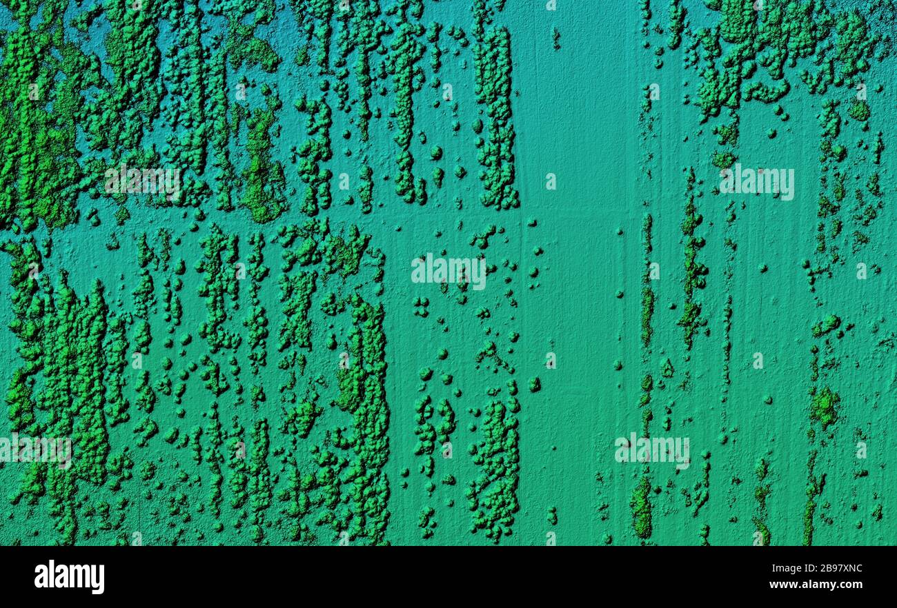 Digital elevation model. Hipsometric photo taken from a drone. It shows ...