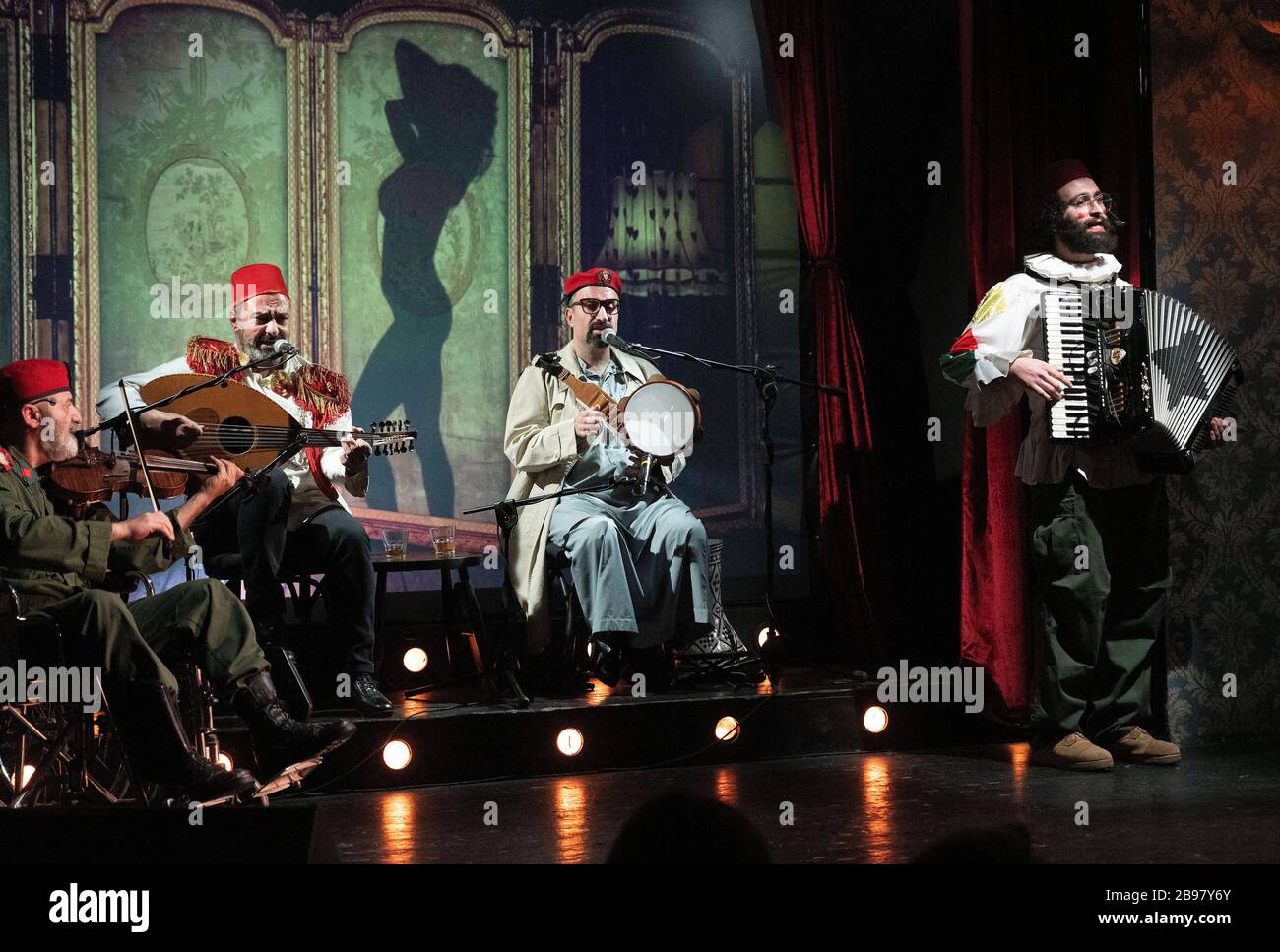 Egyptian cabaret Hishik Bishik at the Metro Al Madina theatre in Hamra ...