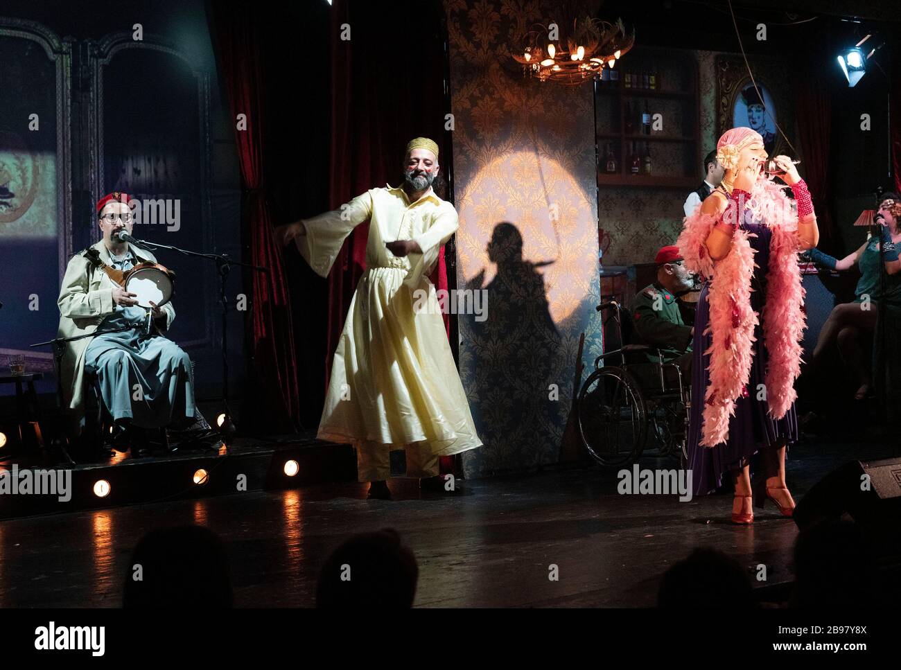 Egyptian cabaret Hishik Bishik at the Metro Al Madina theatre in Hamra ...