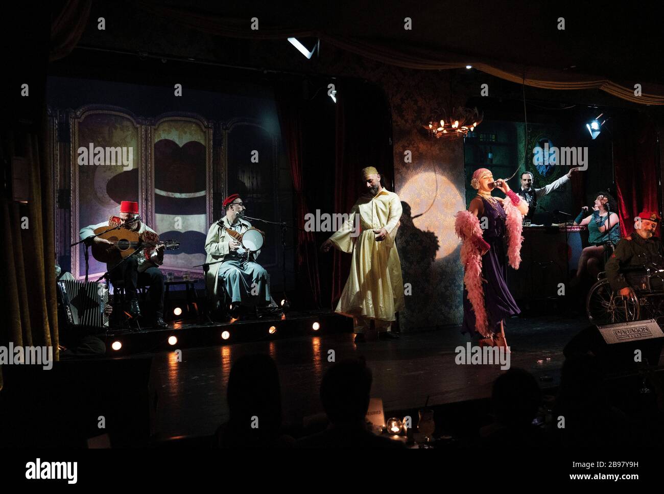 Egyptian cabaret Hishik Bishik at the Metro Al Madina theatre in Hamra ...