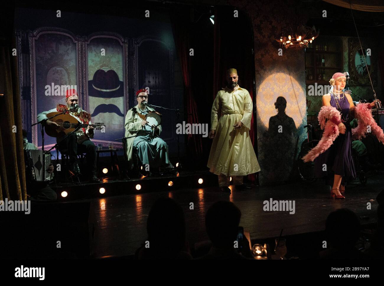 Egyptian cabaret Hishik Bishik at the Metro Al Madina theatre in Hamra ...