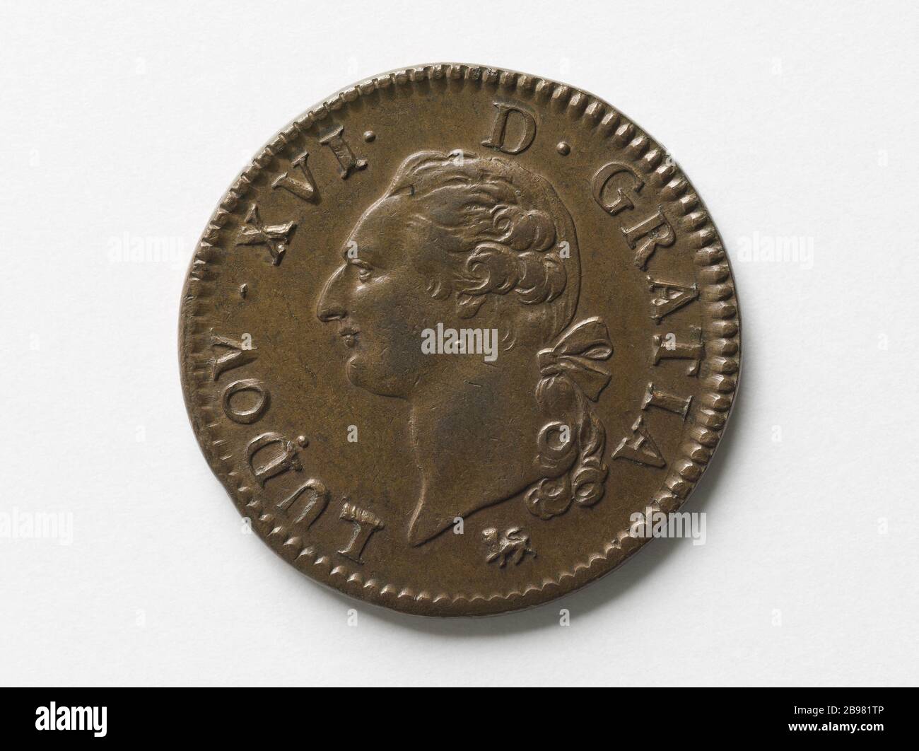Sol copper Louis XVI in 1791 Benjamin Duvivier (1730-1819). Sol en ...
