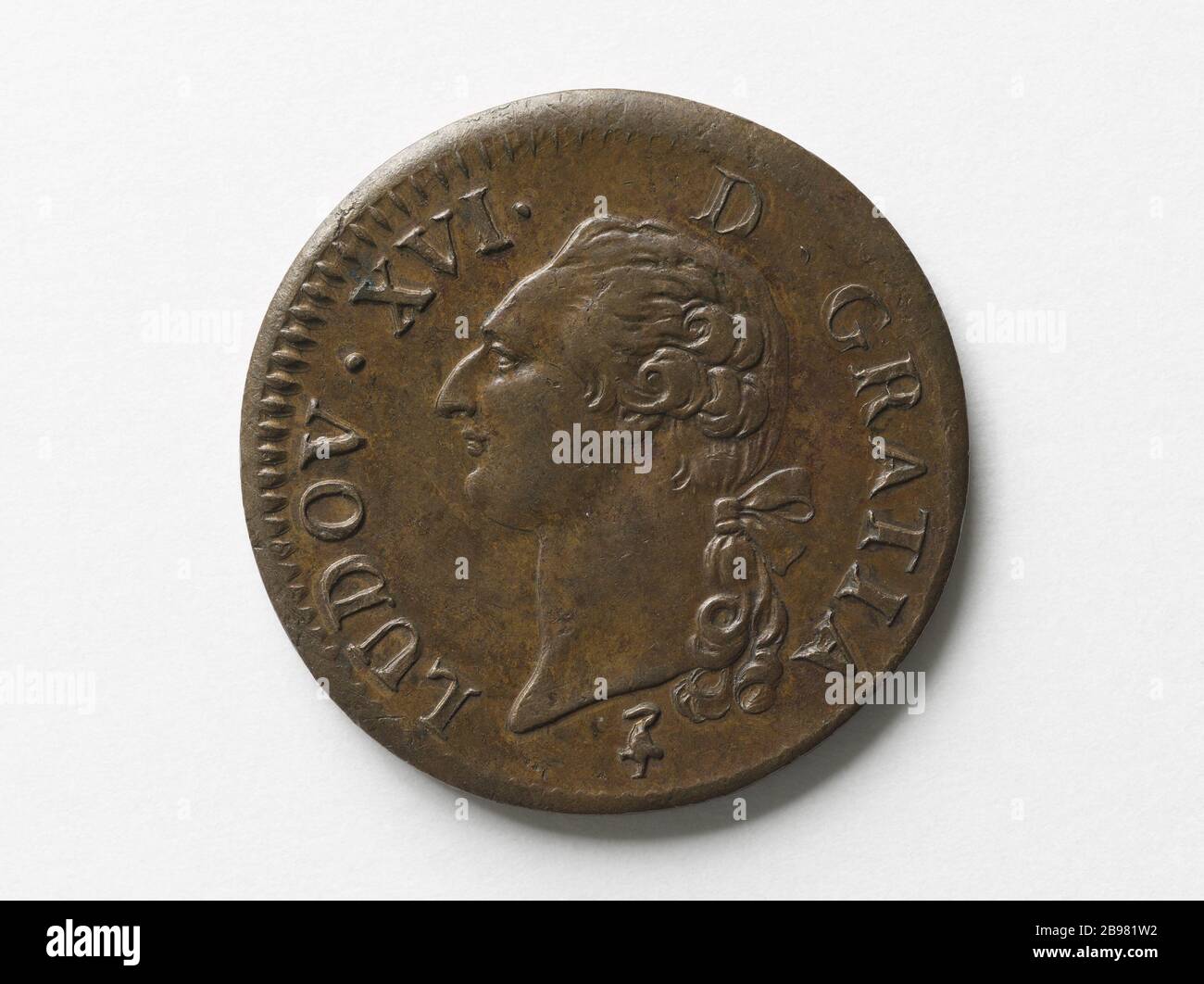 Sol copper Louis XVI in 1791 Benjamin Duvivier (1730-1819). Sol en ...