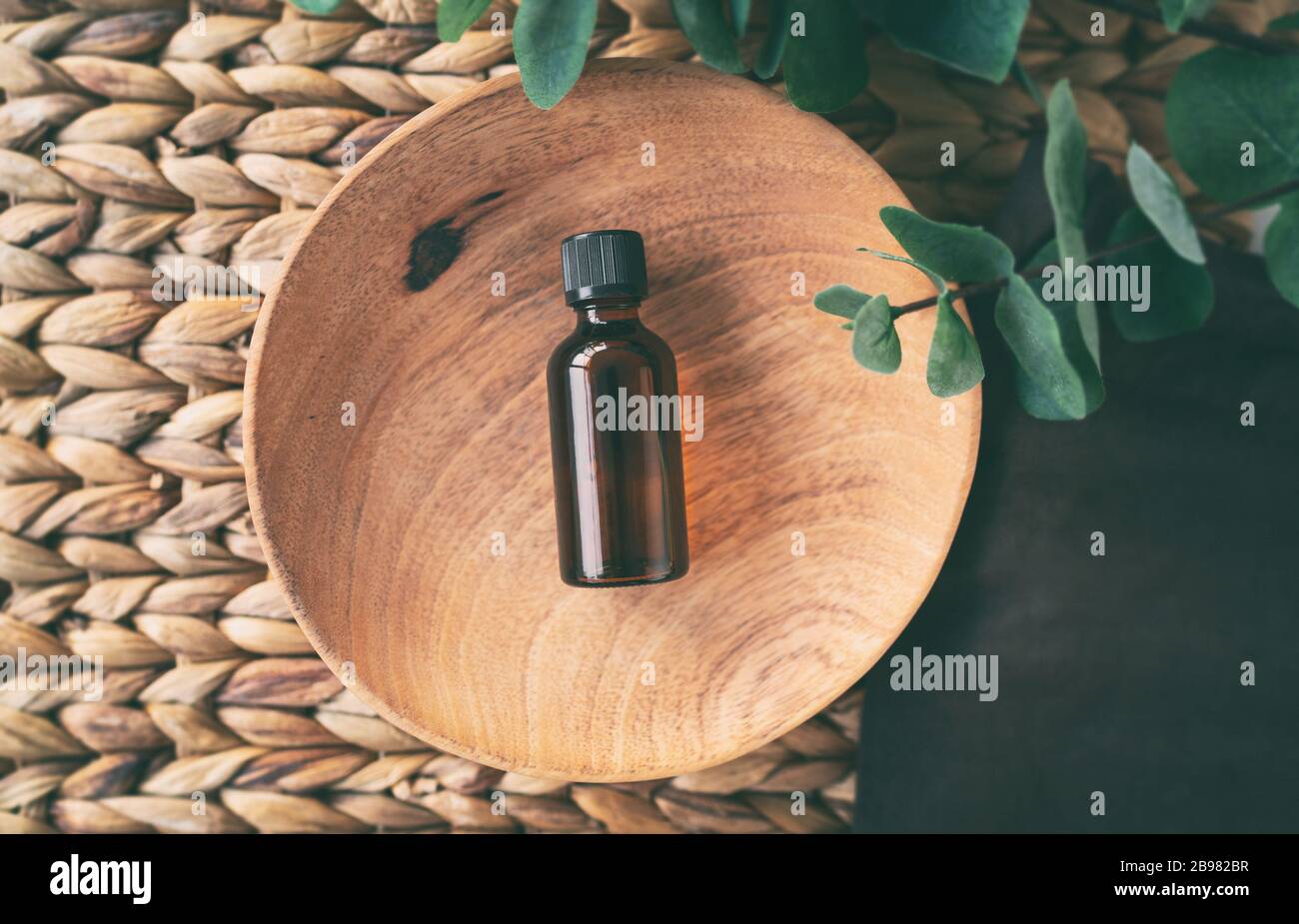 Top view of essential oil bottle of natural eucalyptus oils Stock Photo ...
