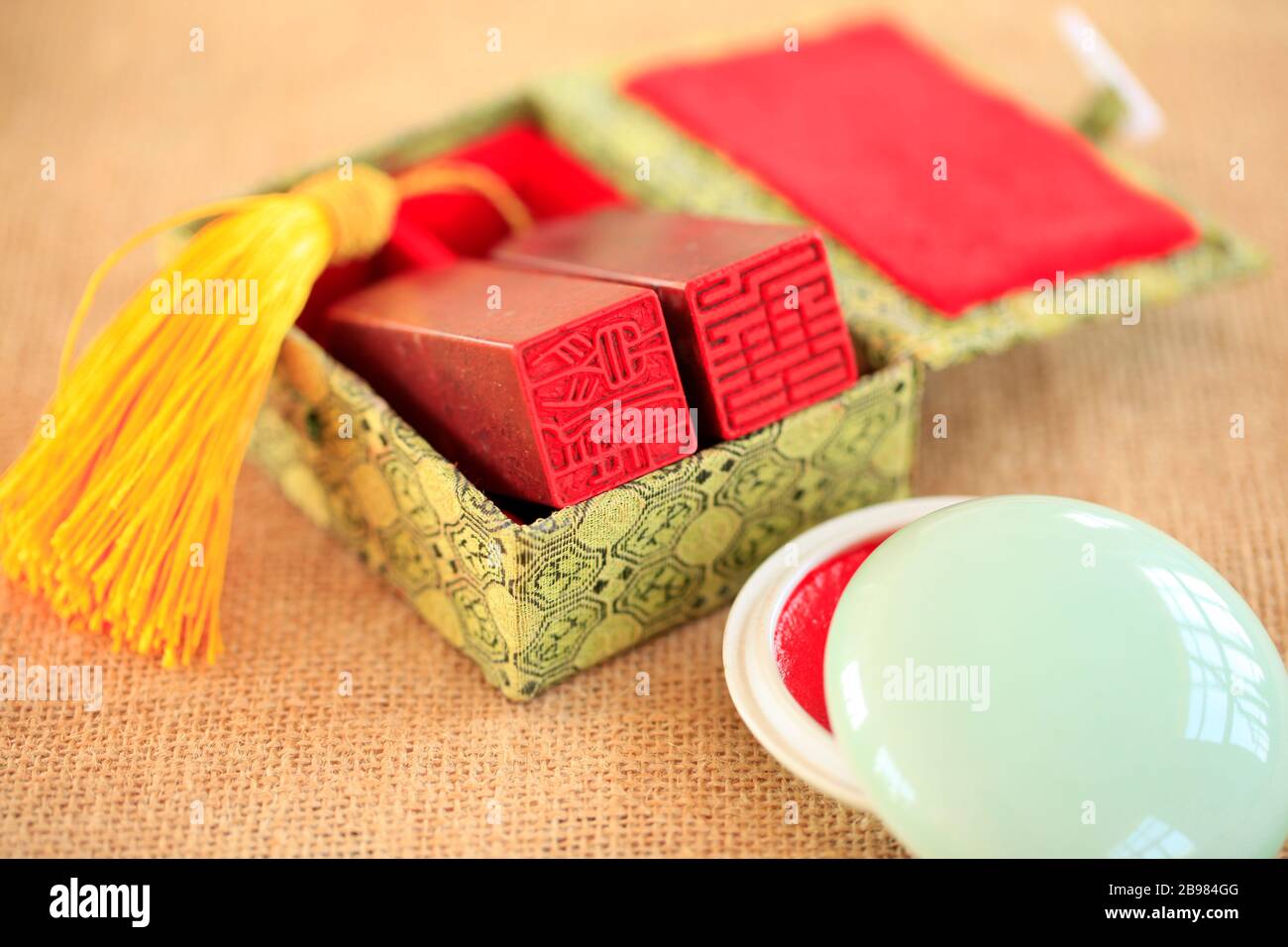 Chinese stone seal，China's traditional arts and crafts Stock Photo - Alamy