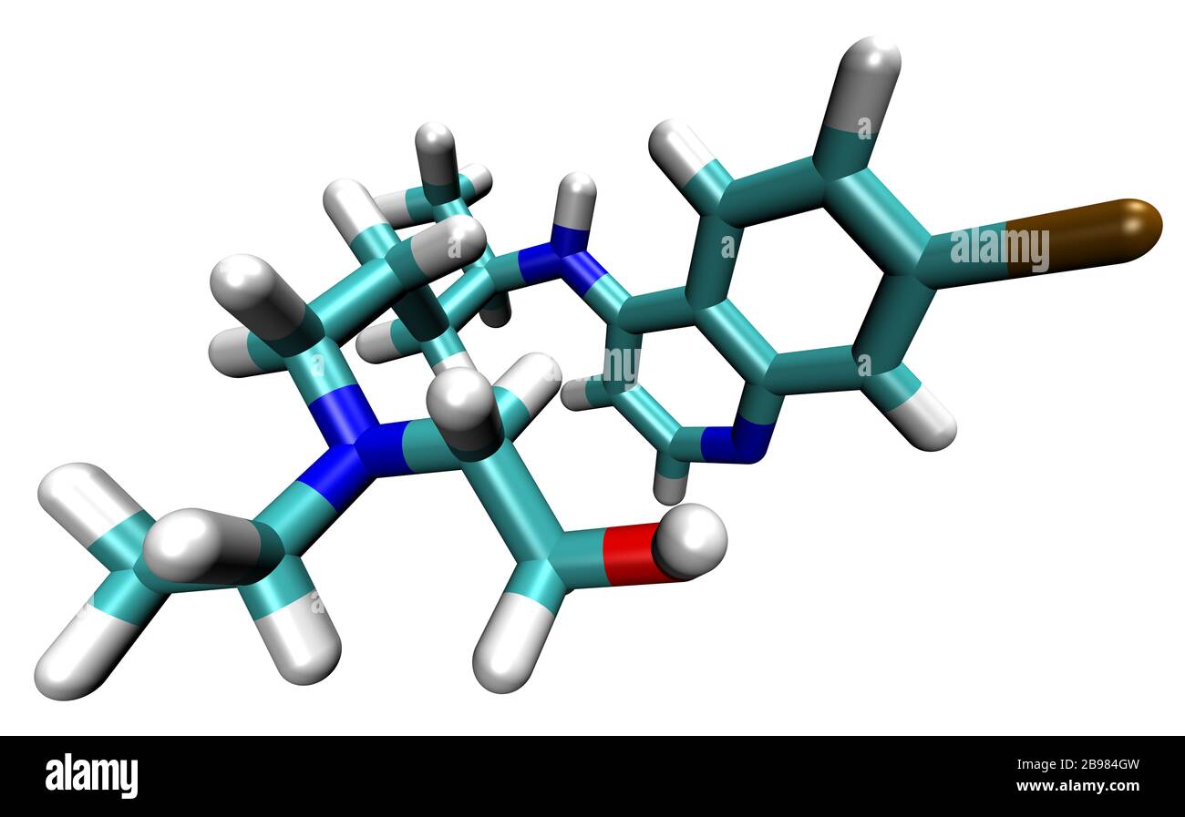 3D structure of Hydroxychloroquine, a substance active against the ...