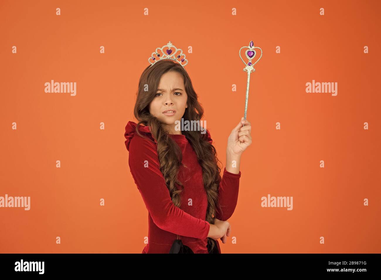 Luxury Everyone can Afford. unhappy girl long curly hair in crown ...