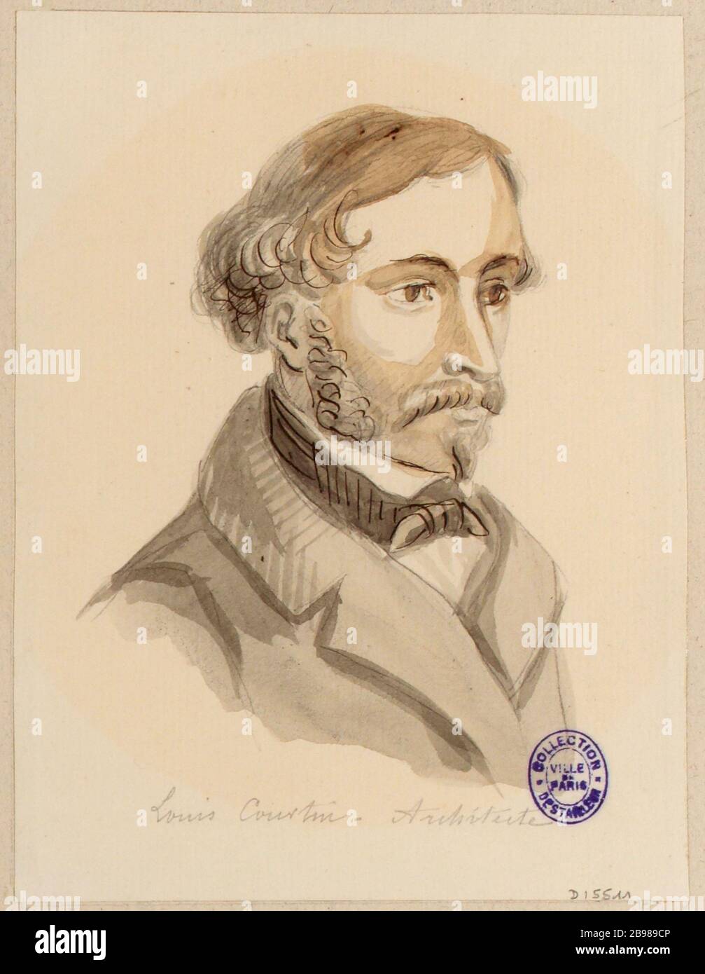 Portrait of architect Louis Courtin Stock Photo - Alamy