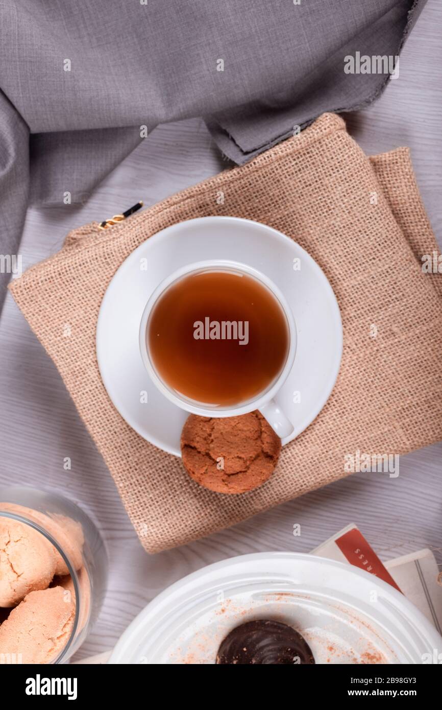 Tea with sweet snacks hi-res stock photography and images - Alamy