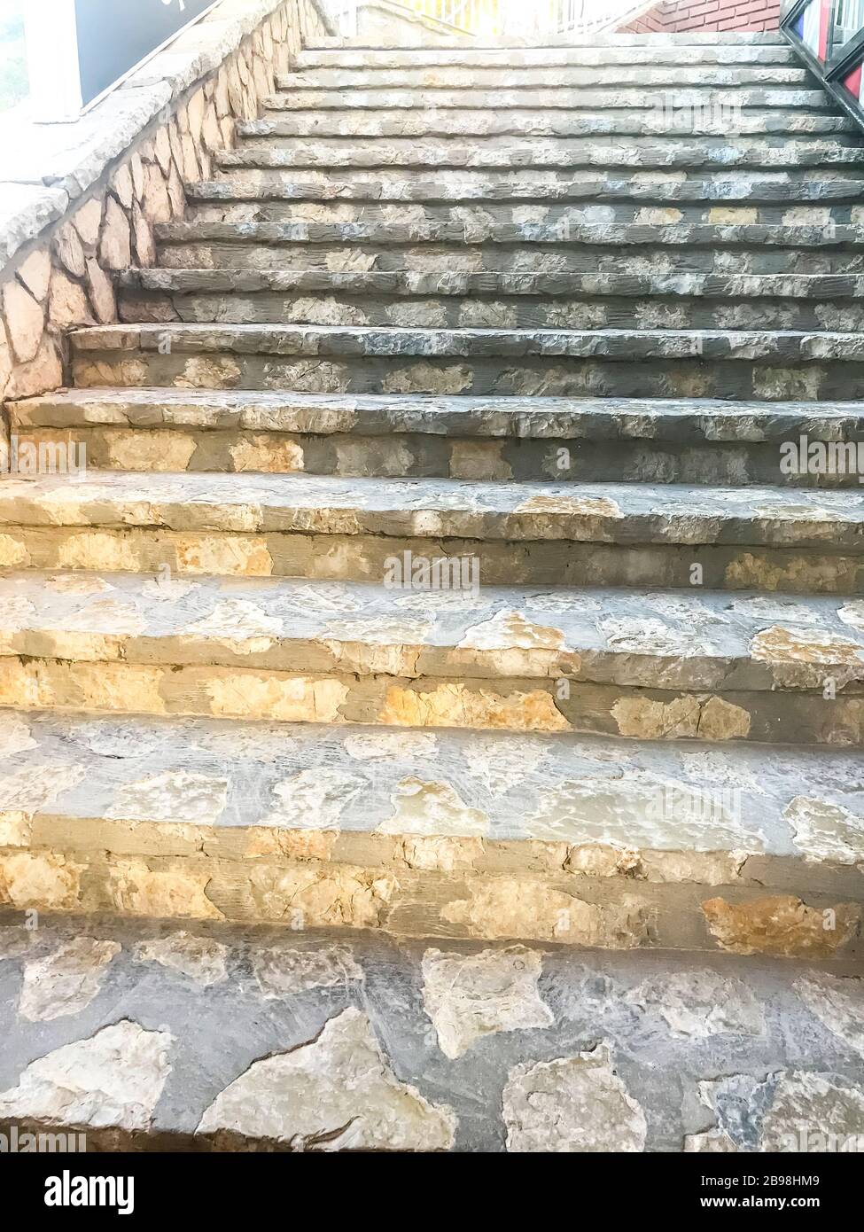 Steps of stone stairs, bottom to top view. Studio Photo Stock Photo - Alamy