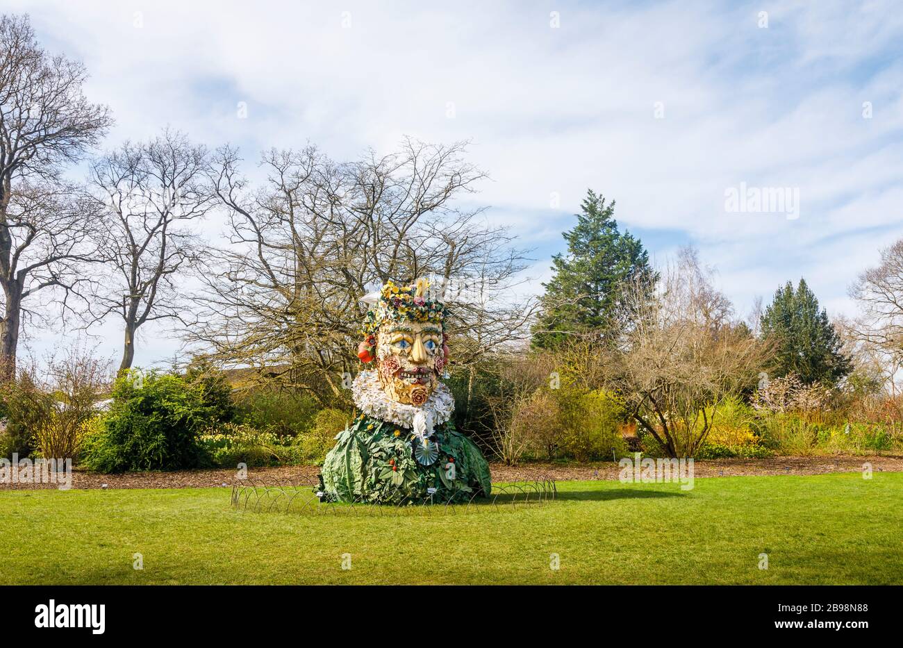 Unusual sculpture in Seven Acres by artist Philip Haas: a head formed ...