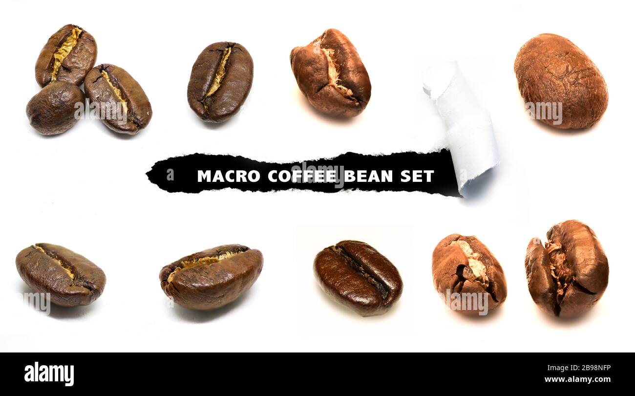 Coffee Bean Set Stock Photo - Alamy