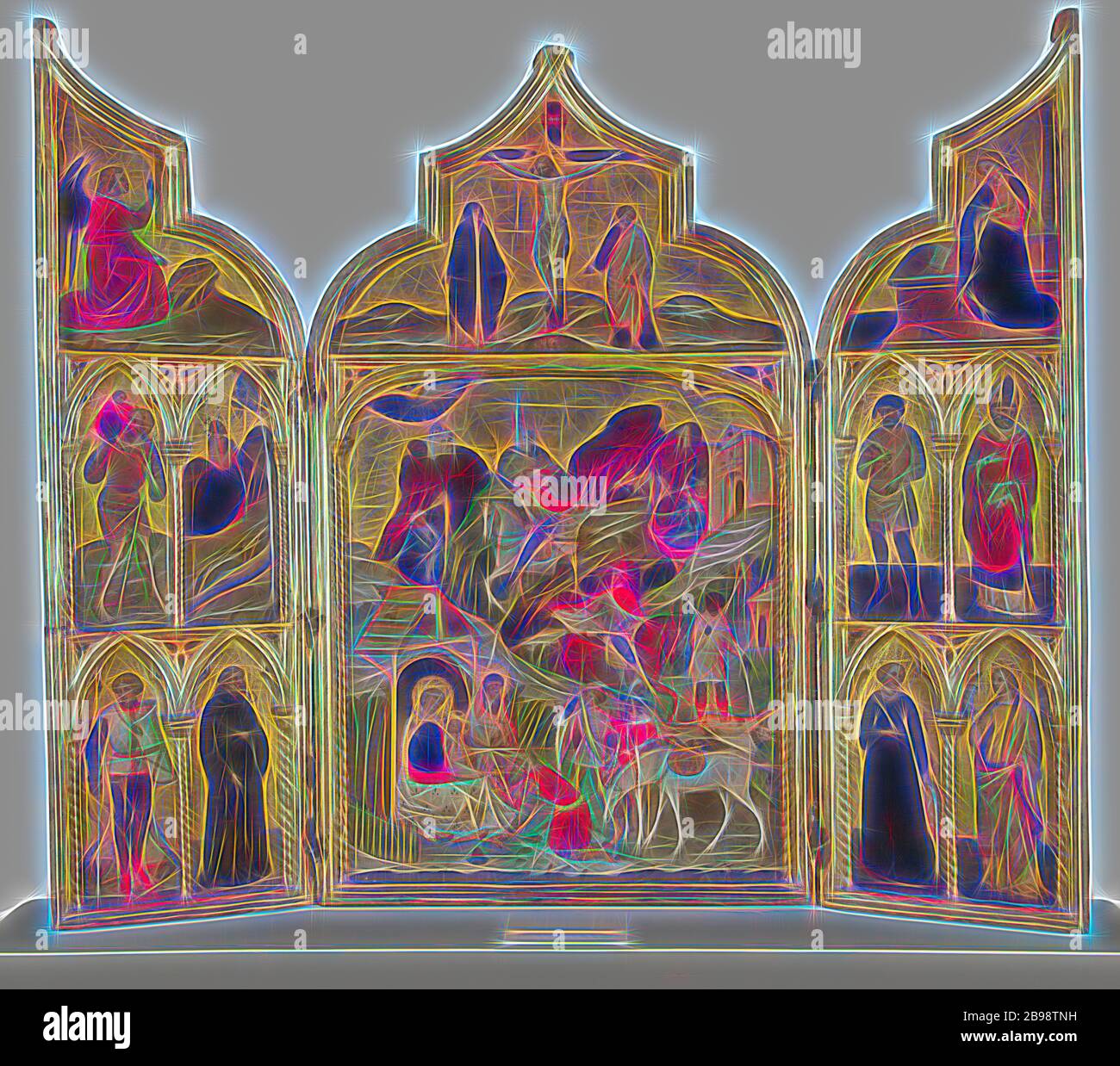 Jacobello del Fiore, Triptych with the Adoration of the Magi and Saints, Triptych with the ...