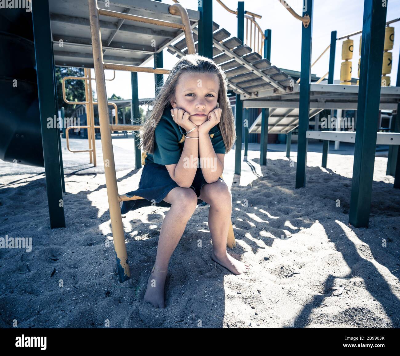 Sad boy playground isolation hi-res stock photography and images - Alamy