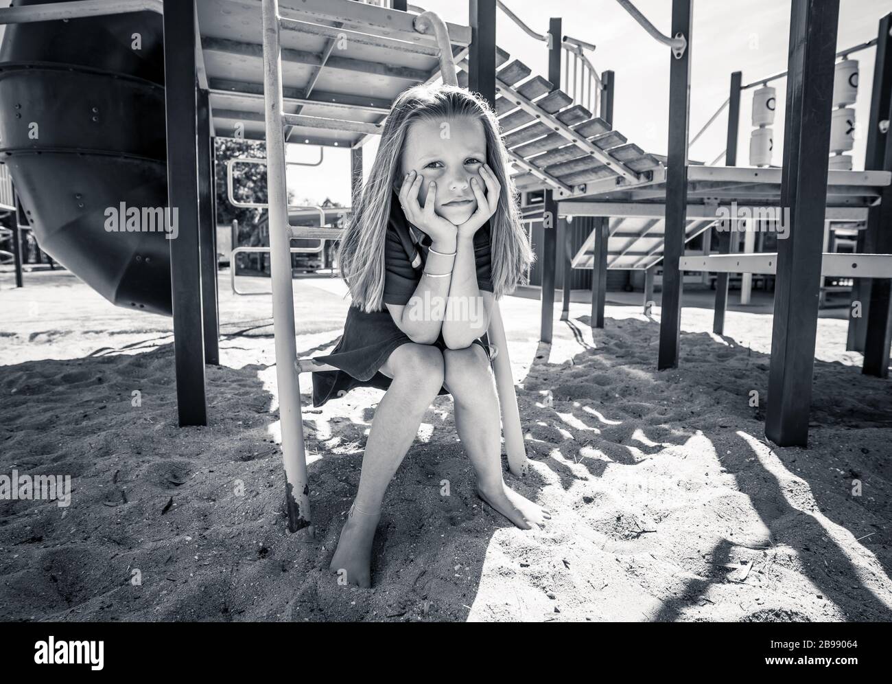 Sad boy playground isolation hi-res stock photography and images - Alamy