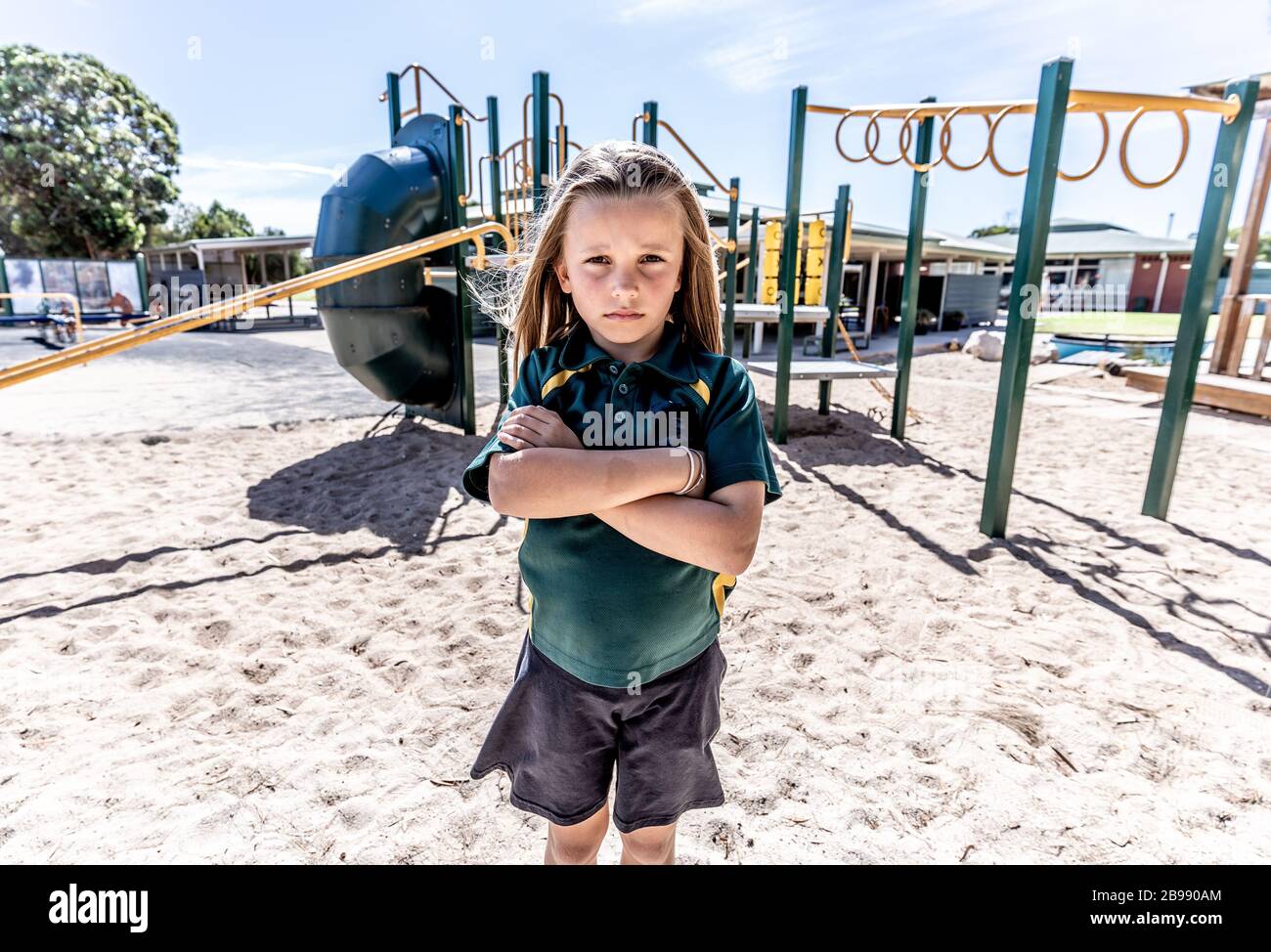 Sad boy playground isolation hi-res stock photography and images - Alamy