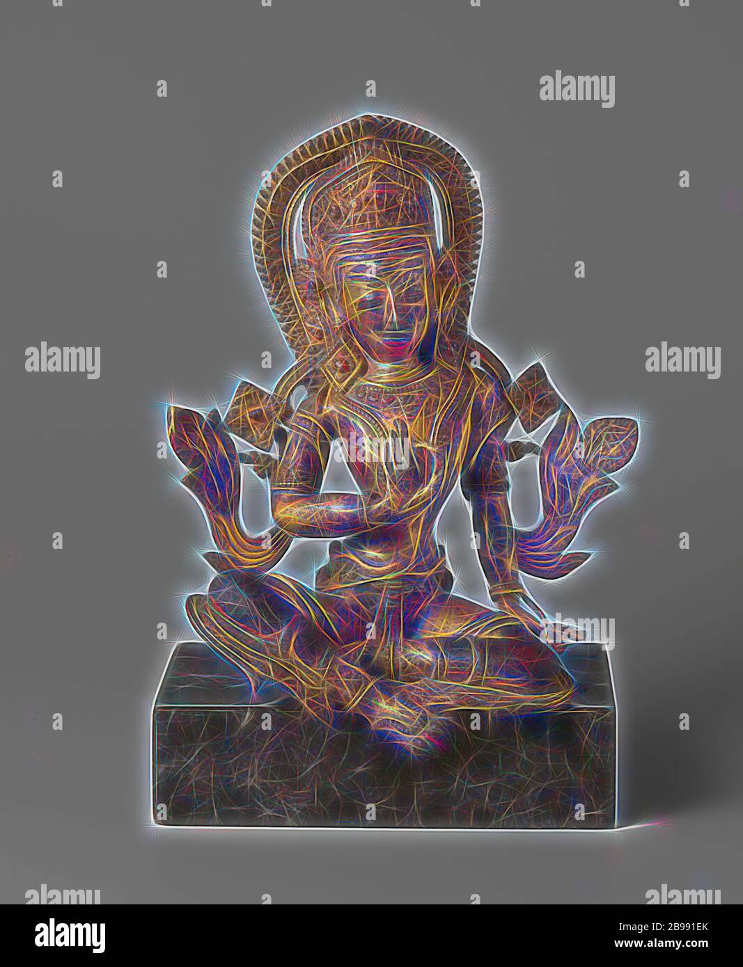 Indra, The god Indra sitting in a maharajalilasana., anonymous, Nepal ...