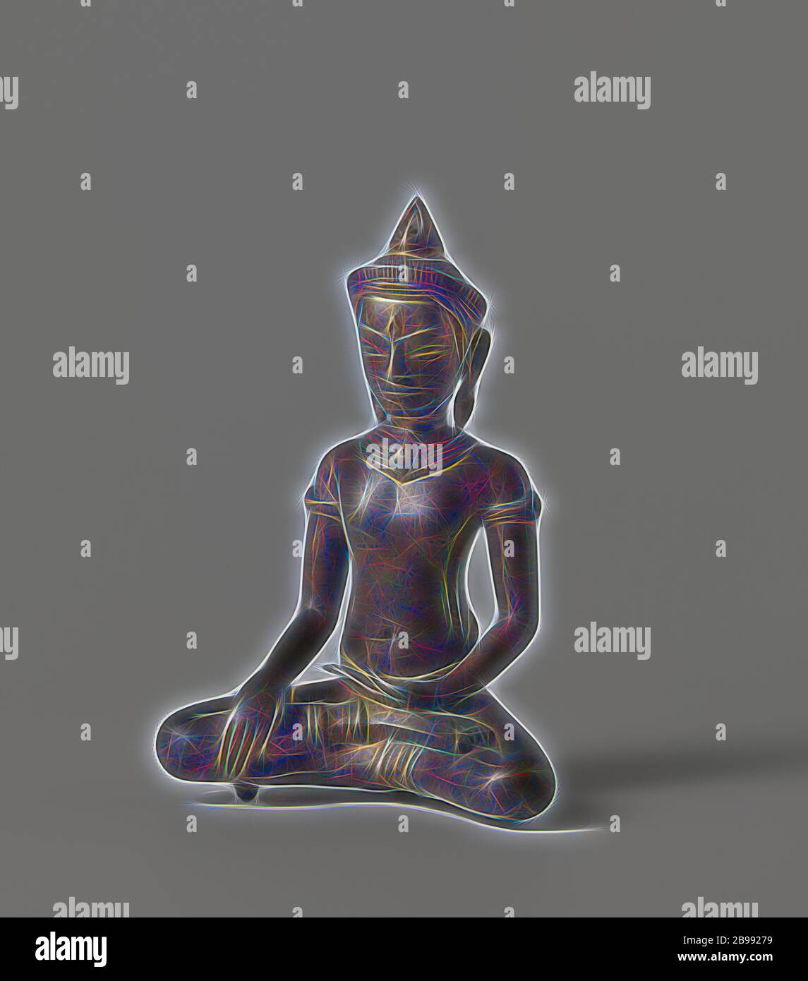 Seated Buddha, Seated Buddha with crossed legs, right hand rests on the ...