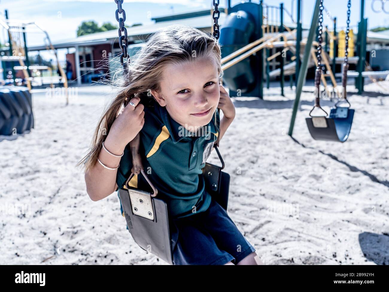 Sad boy playground isolation hi-res stock photography and images - Alamy