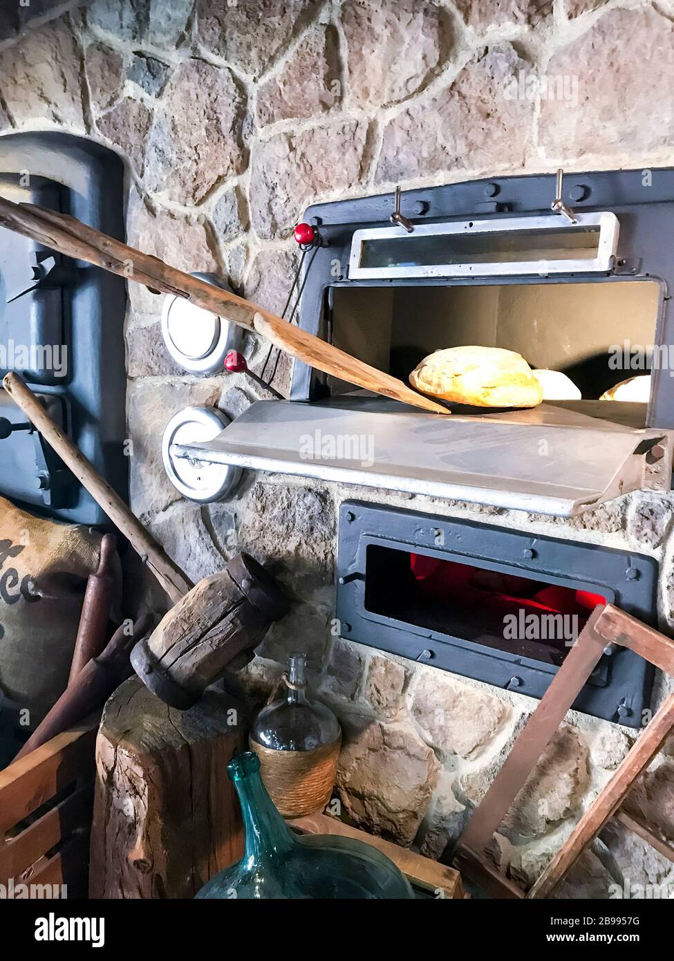 Vintage rural interior in modern cafe Stock Photo - Alamy