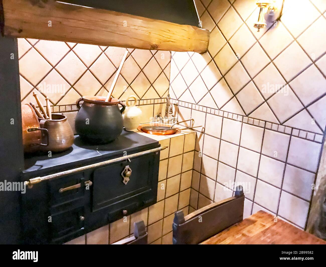 Vintage rural interior in modern cafe Stock Photo - Alamy
