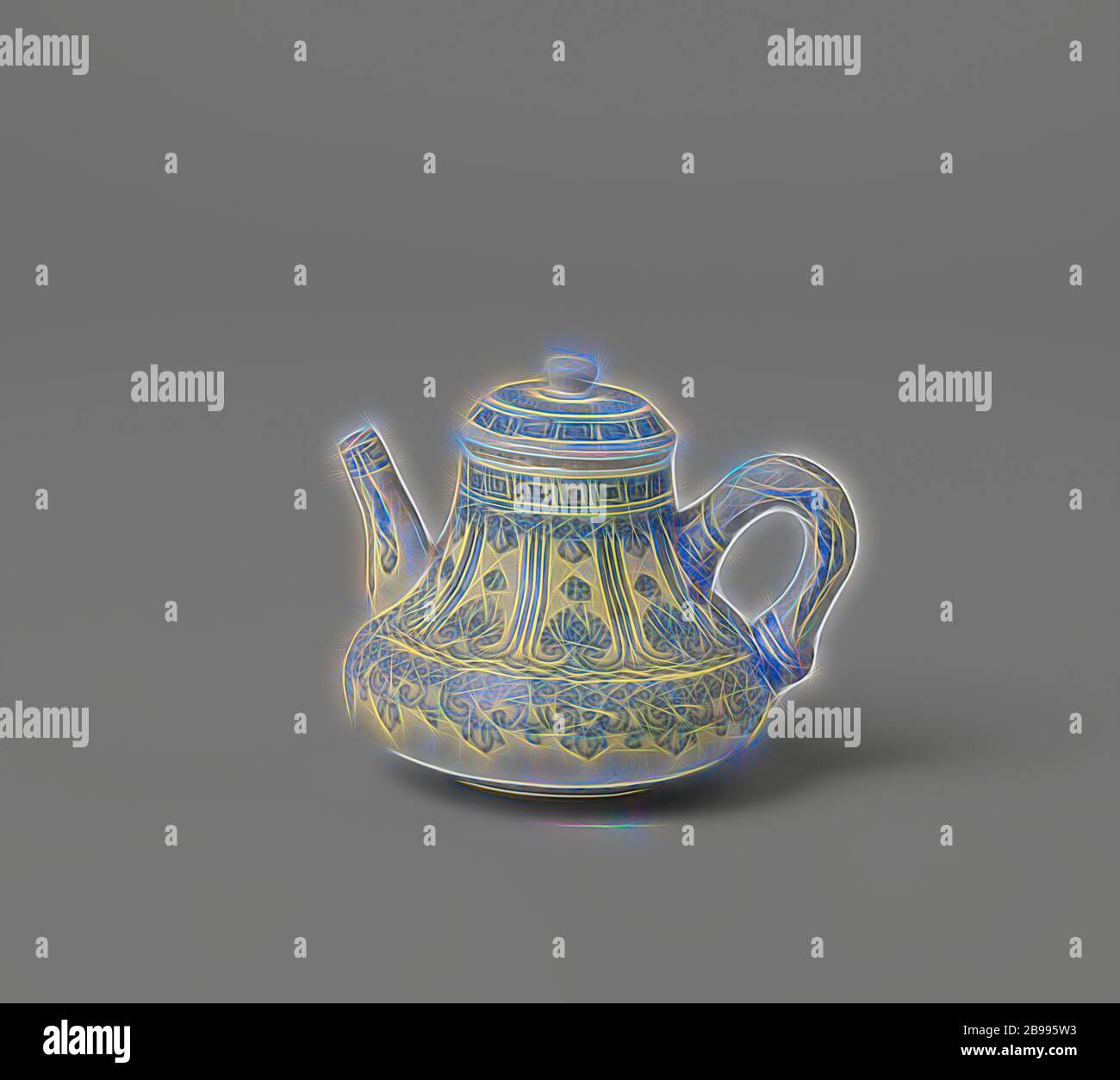 Teapot with stylized lotus scrolls, ruyi-motif and ornamental borders ...