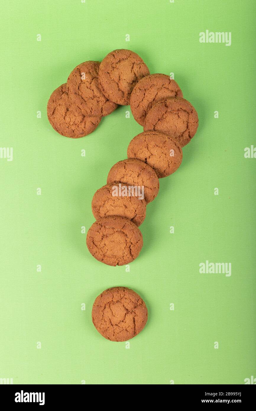 Biscuits in the form of a question mark Stock Photo - Alamy