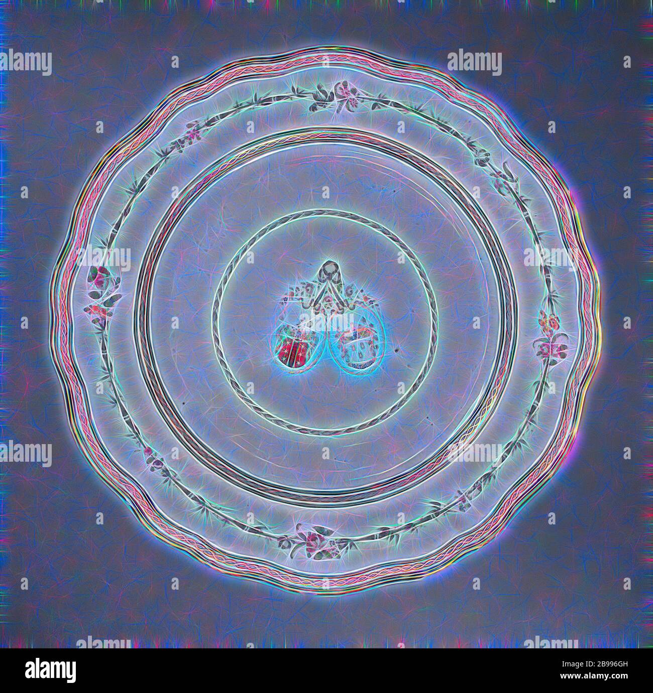 Dish with the arms of the Victor and Van Overstraten family, Porcelain ...