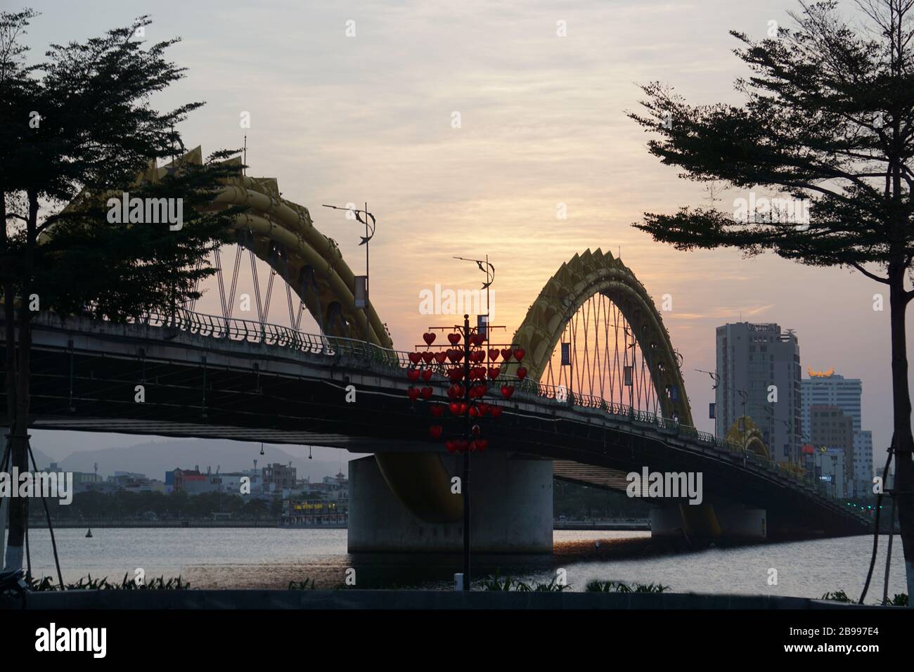 famous dragon bridge in da nang in vietnam Stock Photo - Alamy