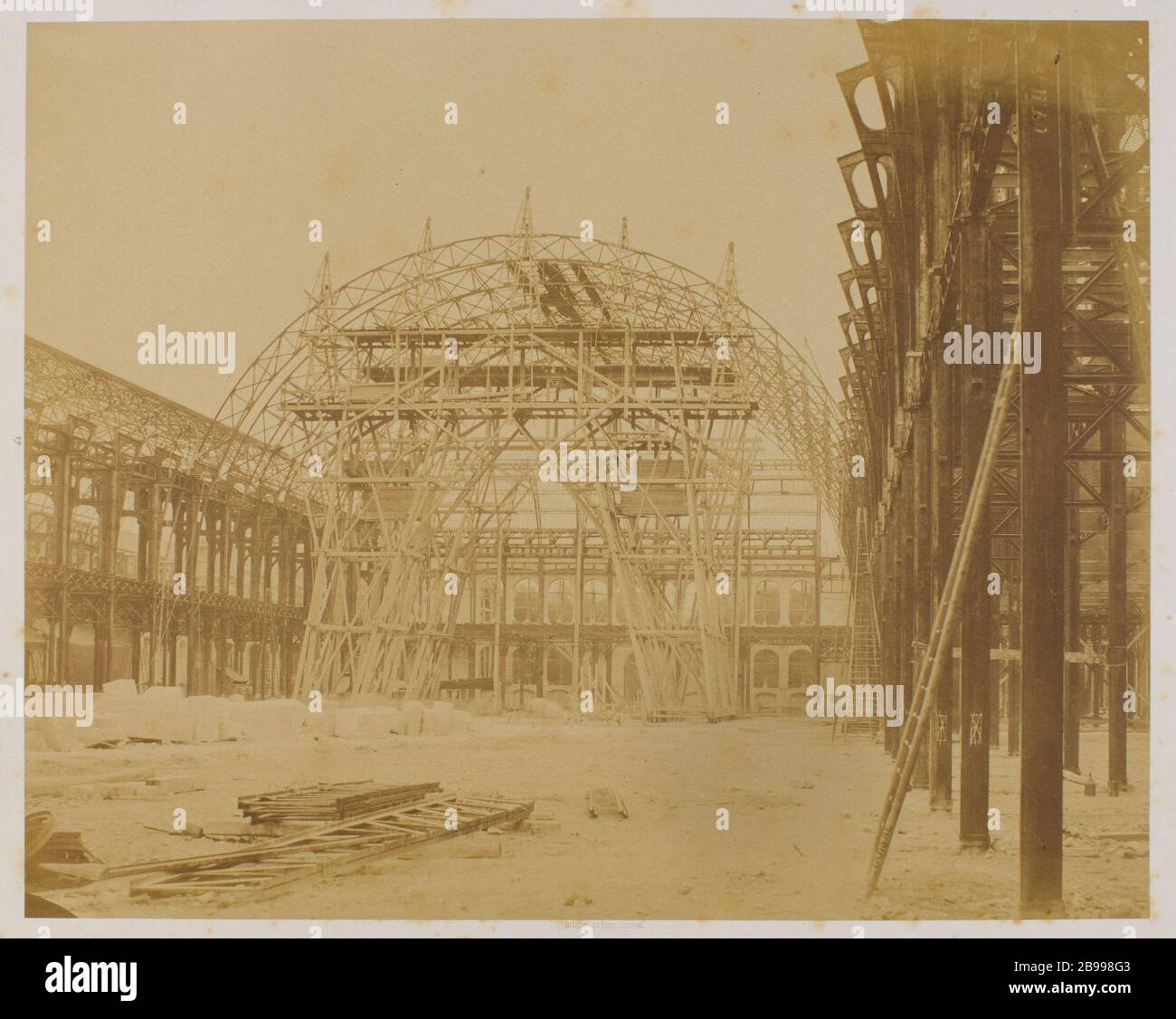 CONSTRUCTION SITE OF THE PALACE OF INDUSTRY FOR WORLD EXPO 1855 PARIS ...
