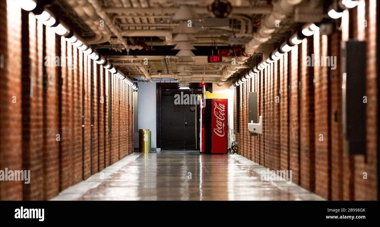 Normally crowded and now practically deserted Russell Senate Office ...