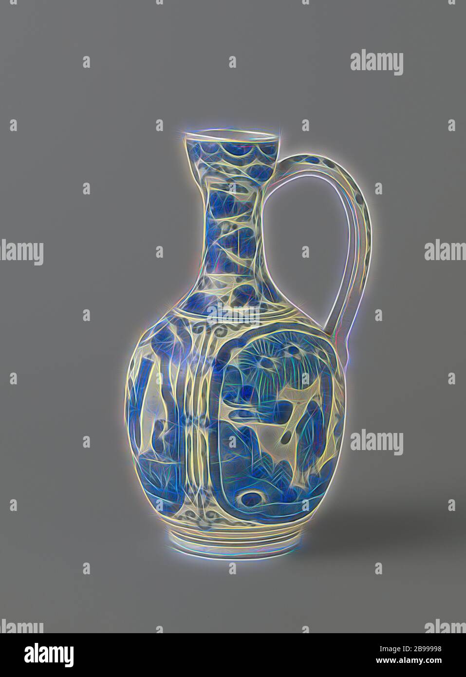 Ewer with landscapes in panels and floral scrolls, Porcelain jug with ...