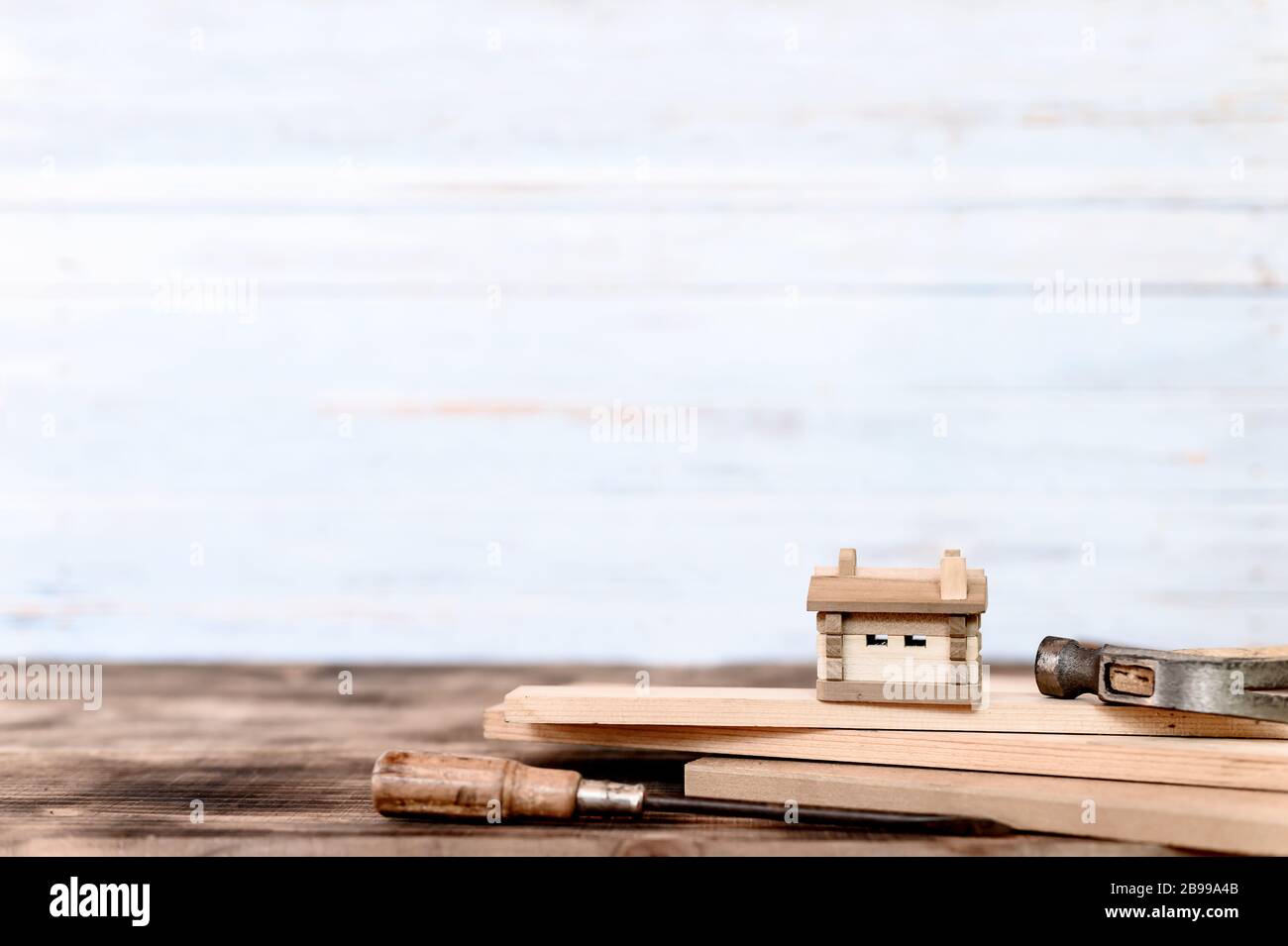 Carpenter working in carpentry shop. Woodwork for furniture and home ...