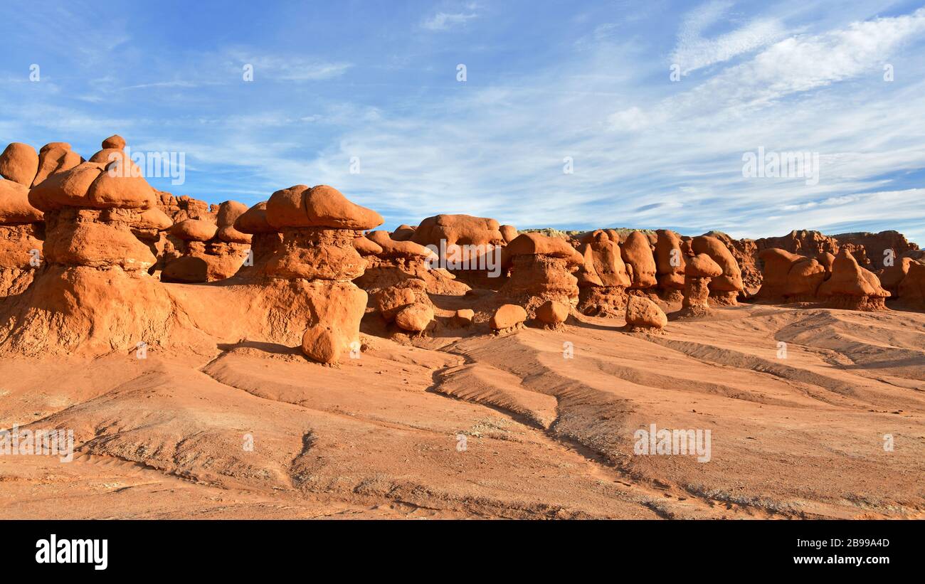 Rock formation like mushrooms. Goblin Valley State Parks Utah. USA ...