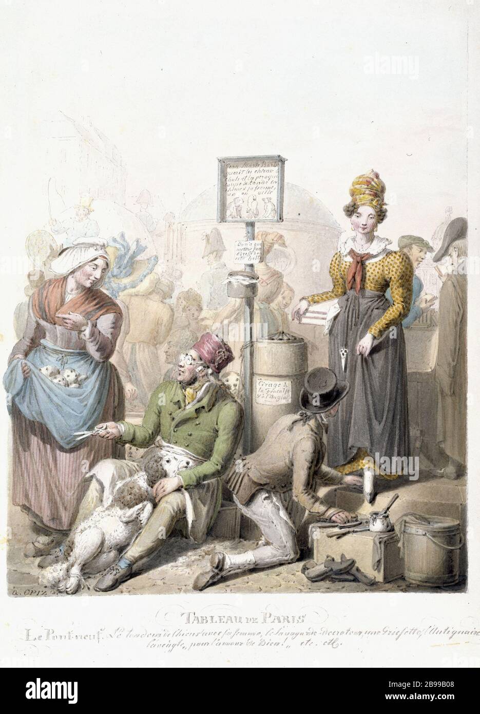 TABLE PARIS - THE BRIDGE NINE, THE DOGS TONDEUR Georg Emmanuel Opitz ...