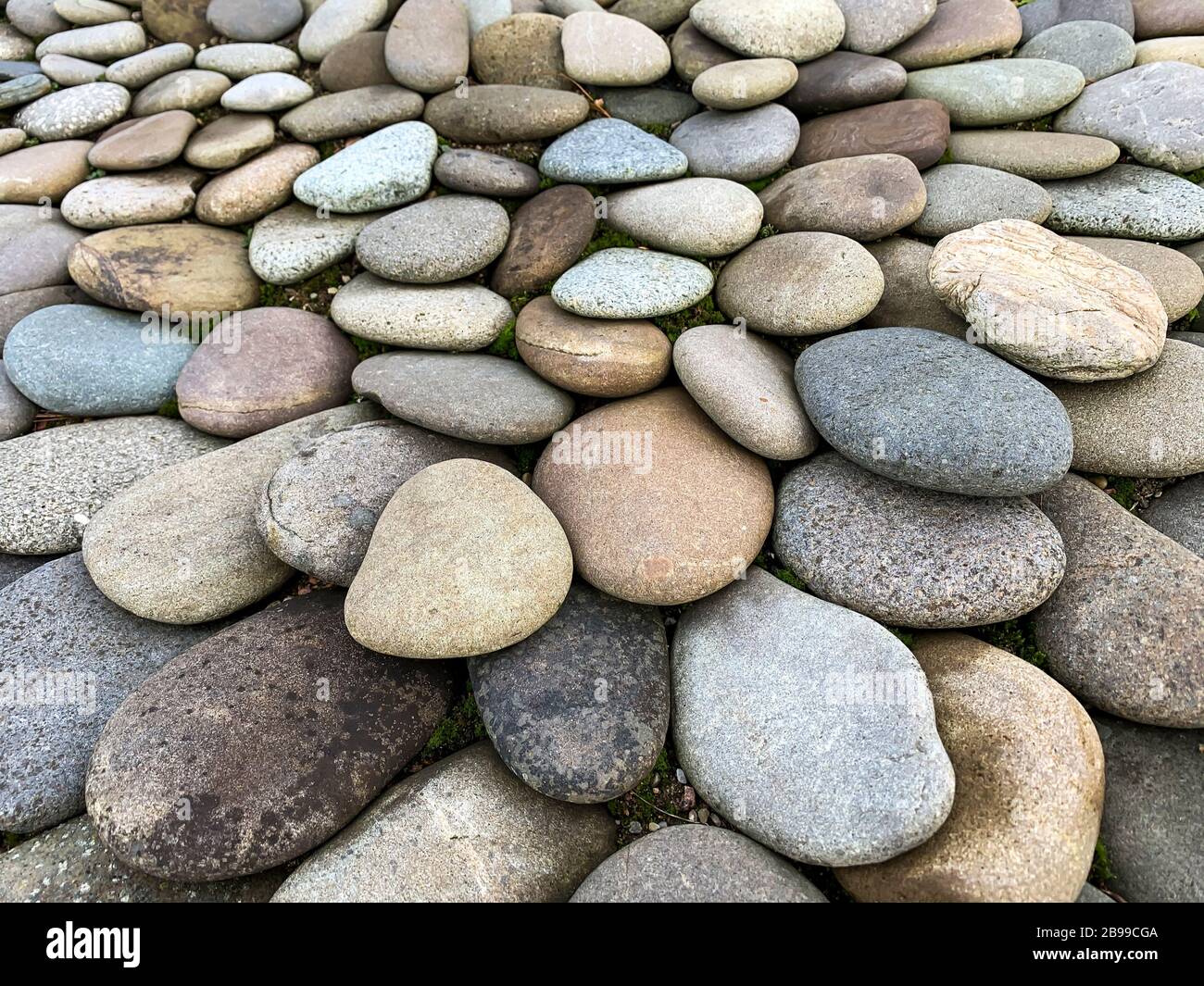 Background from multi-colored stones of different shapes Stock Photo ...