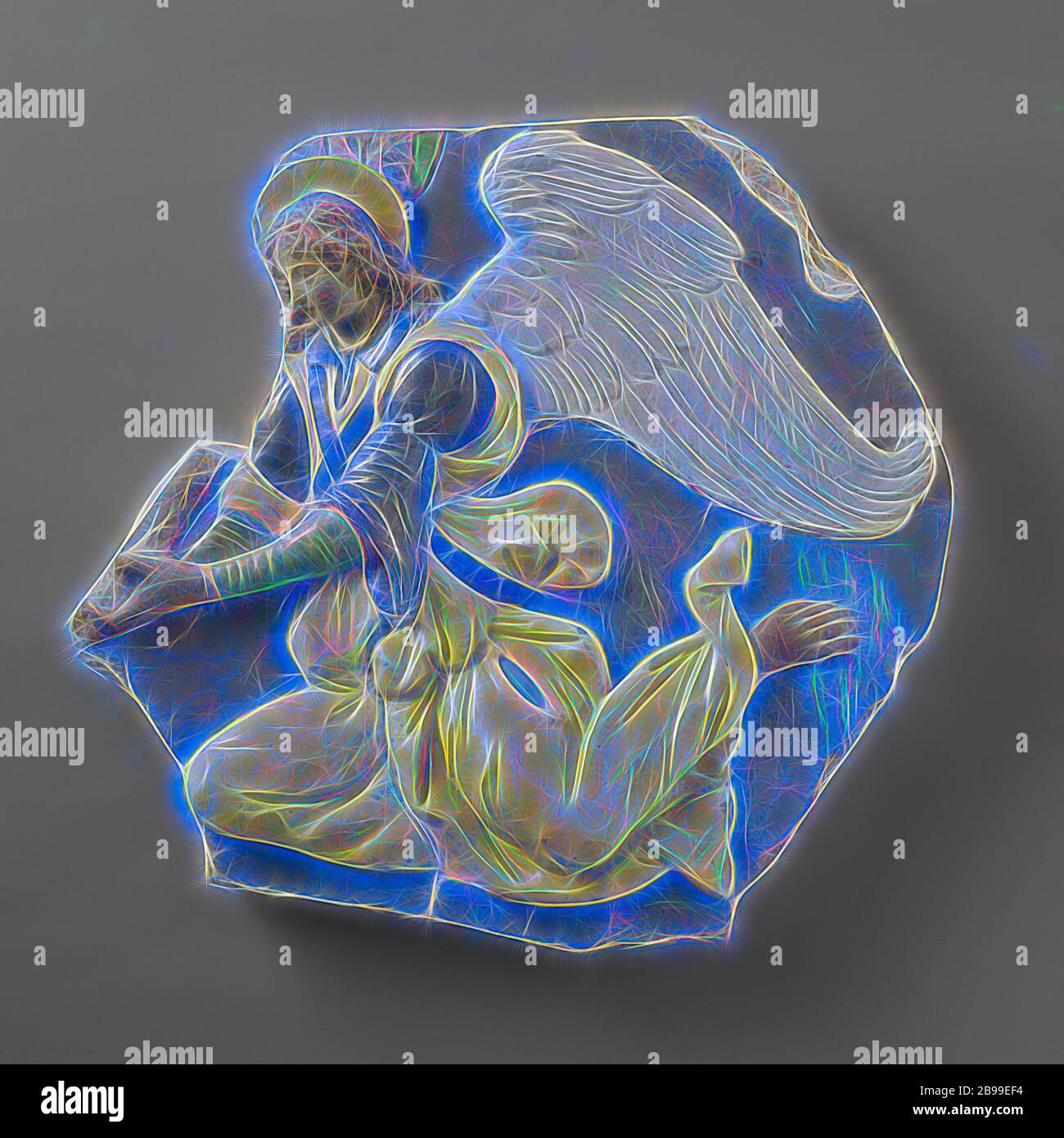 Floating angel, The angel holds in front of her (a fragment of) an ...