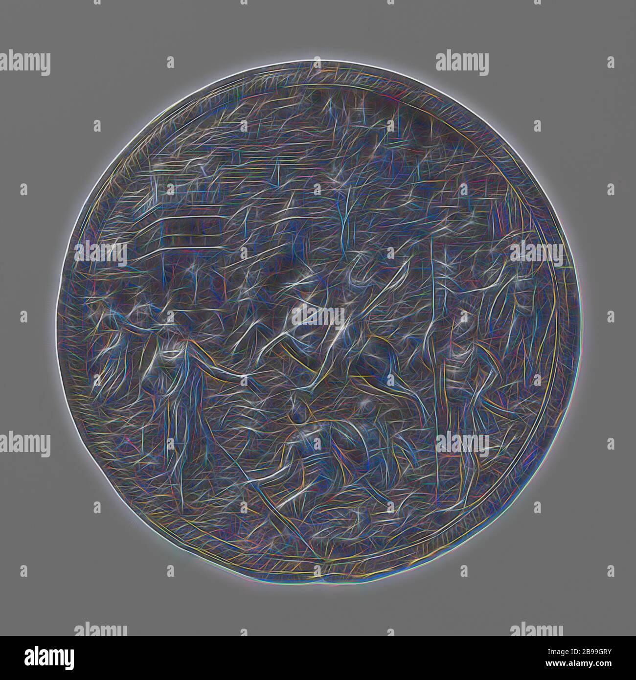Scylla and Minos, Round, lead plaque. In the middle Minos, the besieger ...
