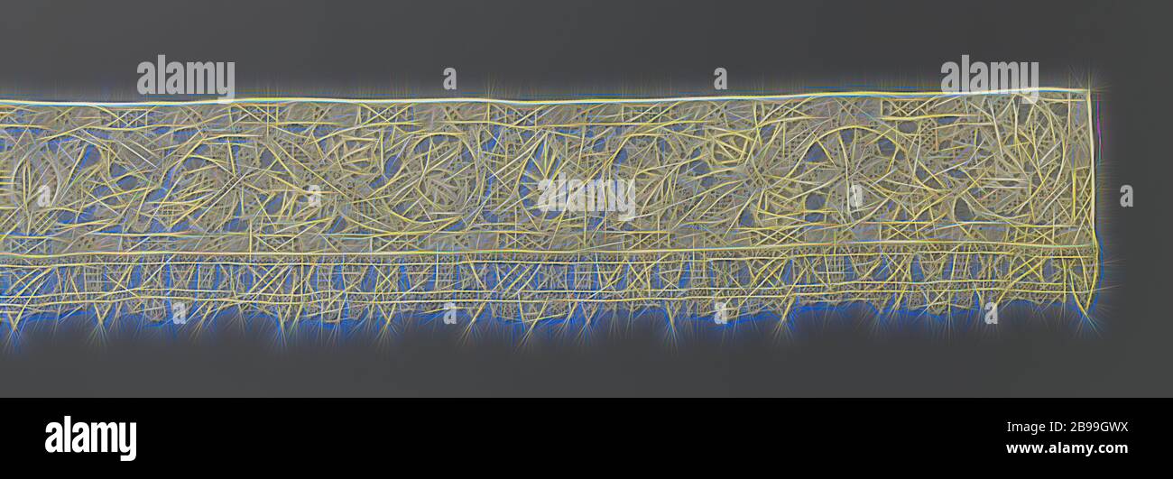 Border of Cut-Work Embroidery Edged with Macrame Strip lace embroidery ...