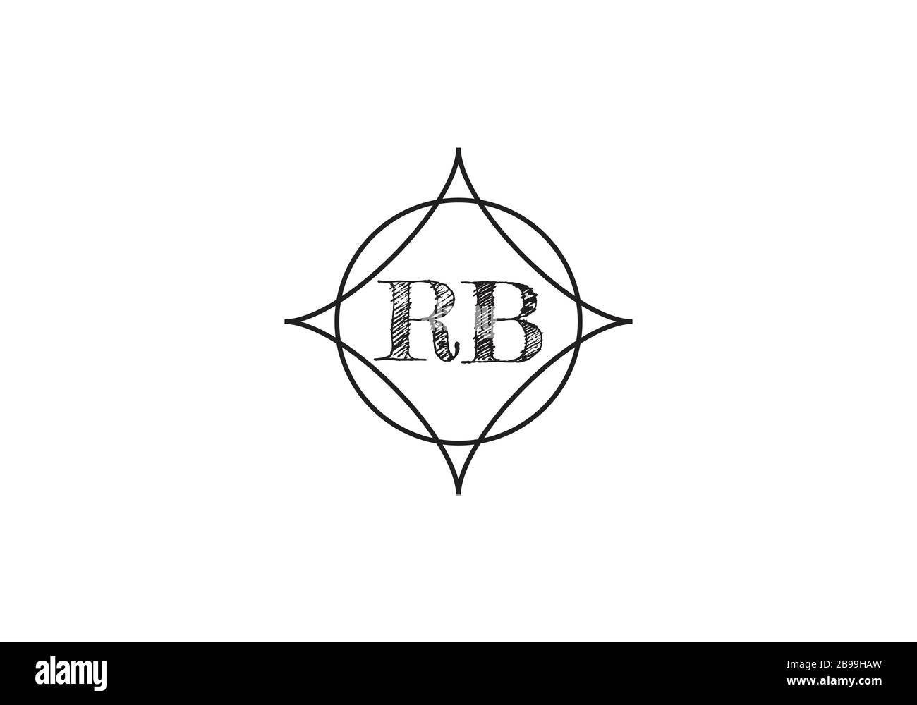 R B, RB Initial Letter Logo design vector template, Graphic Alphabet Symbol for Corporate ...