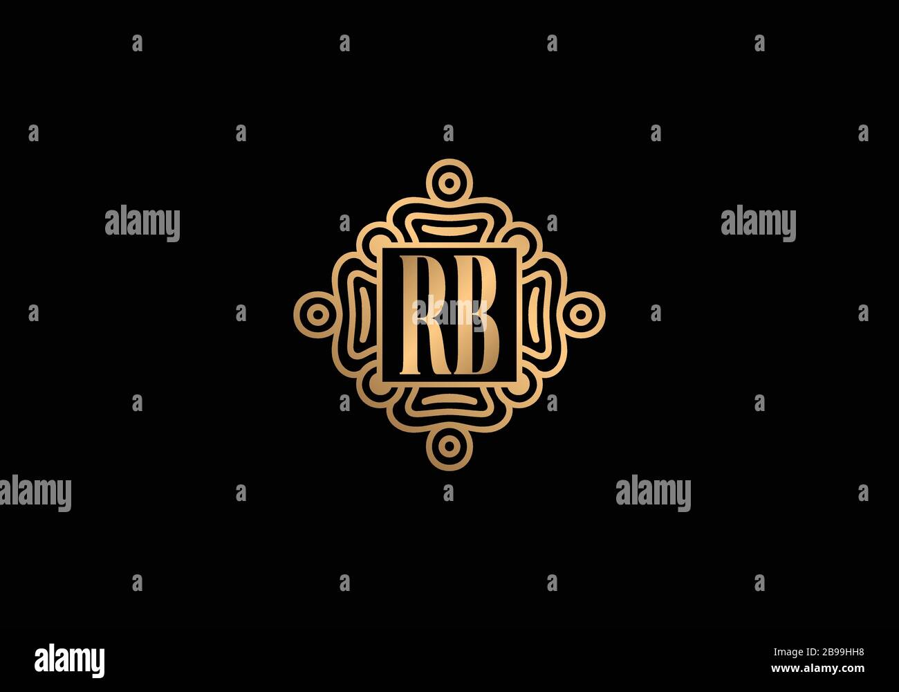 R B, RB Initial Letter Logo design vector template, Graphic Alphabet ...