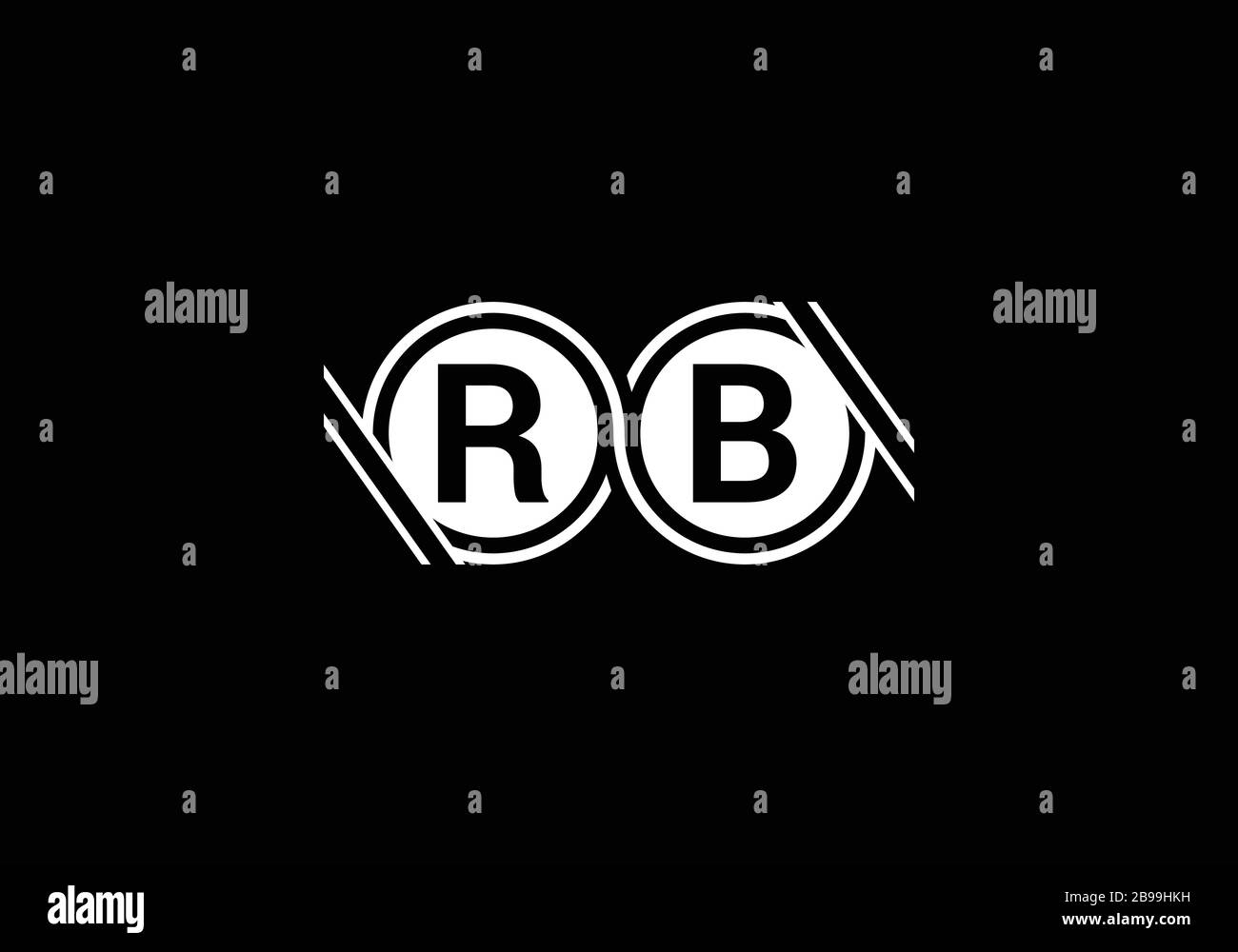 R B, RB Initial Letter Logo design vector template, Graphic Alphabet ...